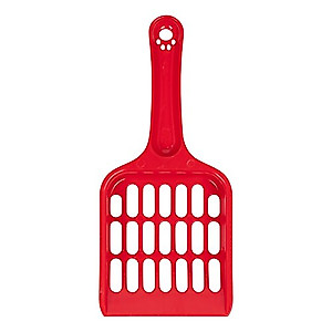 IRIS USA Large High-Back Open Top Cat Litter Tray with Scoop, Easy to Clean Sleek Stylish Open Air Kitty Litter Pan with Tall Built-In Scatter Shield Back, Black