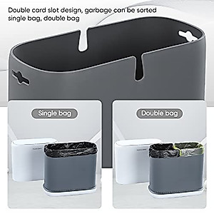 JOYBOS Adsorption Bathroom Trash Can with Lids,Kitchen Wastebasket with Press Type Lid,15L Dogproof Slim Plastic Narrow Garbage Can,4 Gallon Garbage Bin for Home,Office and Narrow Place