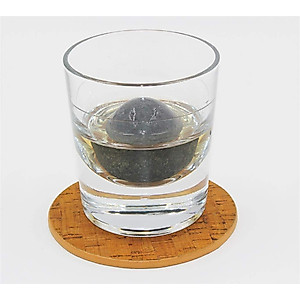 Whiskey Stones Set include 4 Large Sphere Granite Whiskey Rocks + Silicone Ice cube tray + Stainless Steel Tong. Large and Reusable whiskey stone could chill your Whiskey & Beverage longer