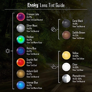 Ensky HardyShield Replacement Lenses for Oakley Fuel Cell OO9096 Sunglasses - Crimson Lake