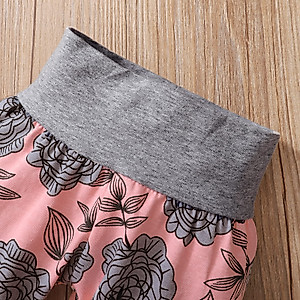 Yvowming Newborn Baby Girl Clothes Infant Baby Ruffle Romper +Pants + Headband Toddler Girl Outfits Set