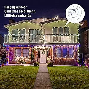 Christmas Light Suction Cups [Set of 60] Mini Strong Suction Cup Wire Holder, Small Clear Rope Light Caddy Window Glass Suction Cup Clips