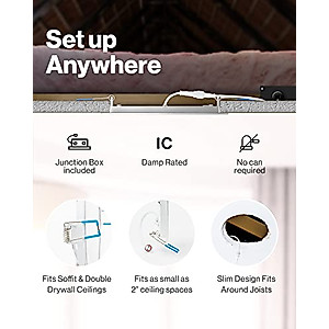 Sunco Lighting 24 Pack 6 Inch Ultra Thin LED Recessed Ceiling Lights Slim, 6000K Daylight Deluxe, Dimmable 14W=100W, Smooth Trim, Canless Wafer Thin with Junction Box