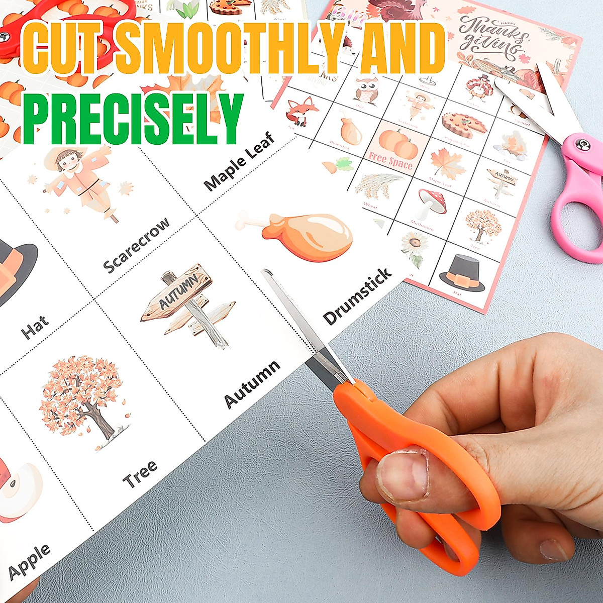 12 Packs Kids Scissors, Scissors for School, Safety Scissors, Blunt Tip Scissors, 5 Inch School Student Blunt Tip Kids Craft Scissors, Safety Comfort Grip for Children Cutting Paper