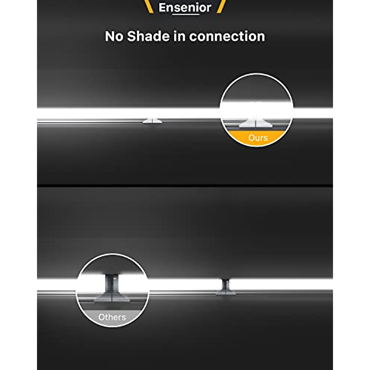 Ensenior 10 Pack 4 FT Led Shop Lights, 6000K Clear White, 5000LM Super Bright, 36W Equivalency 468W, Commercial Bay Lighting, U-Shaped Linkable Shop Lights Plug in for Garage, Workshop, FCC Certified