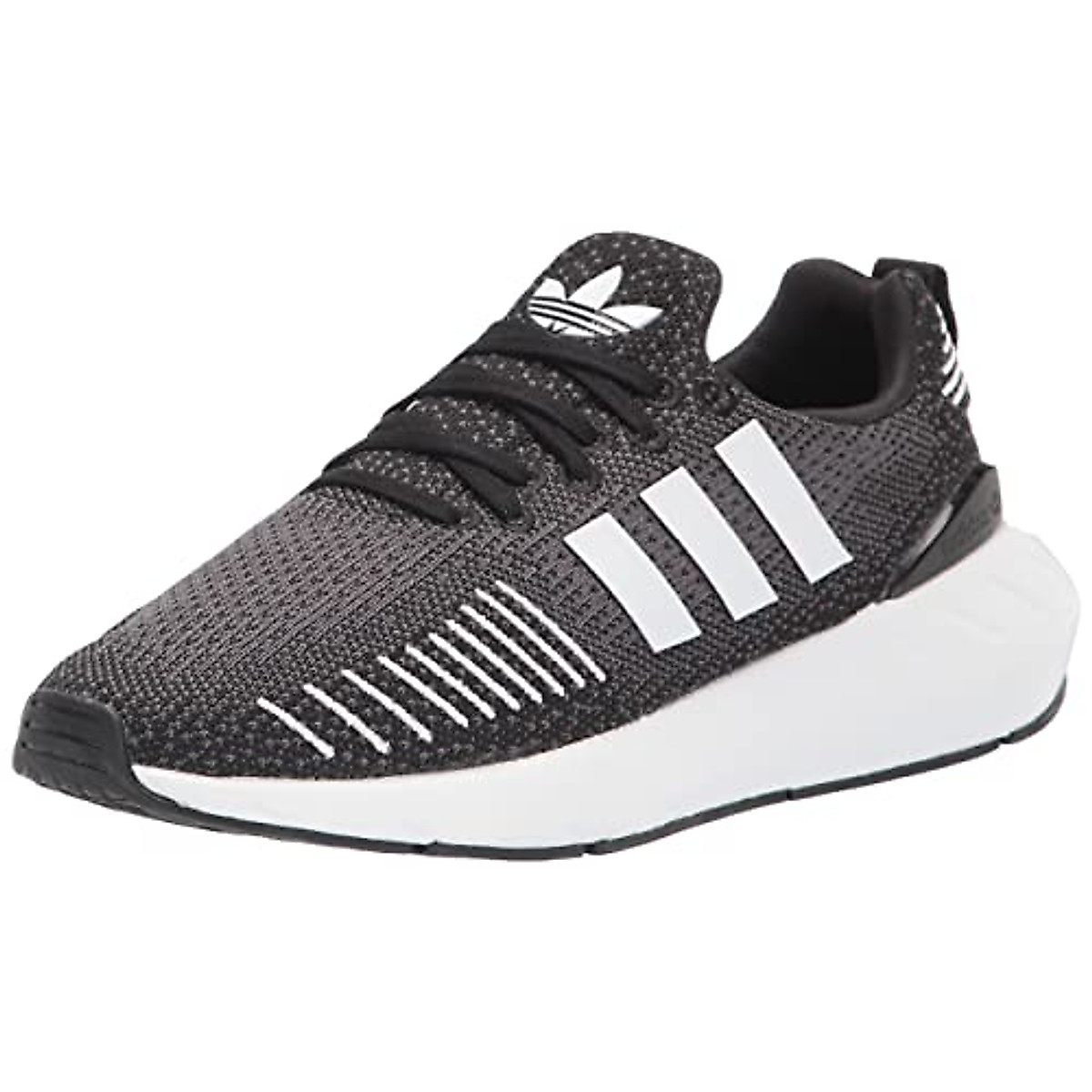 adidas Women's Swift Run 22 Sneaker, Black/White/Grey, 8