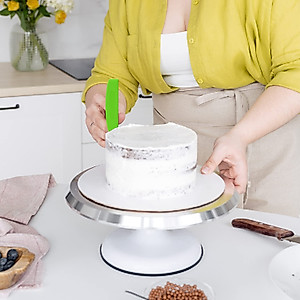 2pcs 4.7x3.7" Dough Bowl Spatula, Dough Cutter Multi-Function Dough Scraper Food Scrappers Plastic Kitchen Bowl Scraper Tool for Pastry Cake Bread Pizza Baking (Green+Pink)