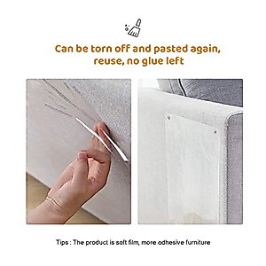 Cat Scratch Furniture Protector, 8 - Pack Cat Scratch Deterrent for Furniture, Couch Protector from Cat Claws, Anti Cat Scratch Protector, Twist Pins (Included)