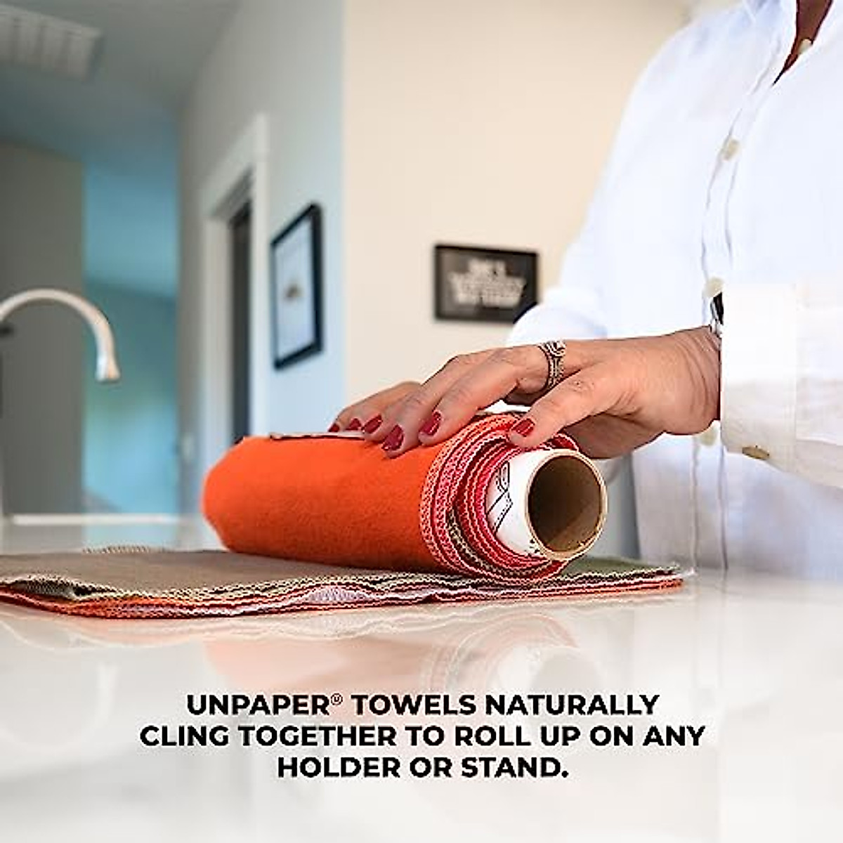 Marley's Monsters Seasonal UNpaper Towels - Reusable Paperless Towels - Cotton, Tree Free (12-count roll) (Trick or Treat)