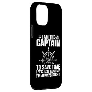 iPhone 12 Pro Max Cool Captain Art For Men Women Boat First Mate Ship Boating Case