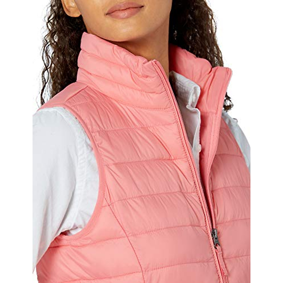 Amazon Essentials Women's Lightweight Water-Resistant Packable Puffer Vest, Pink, X-Large