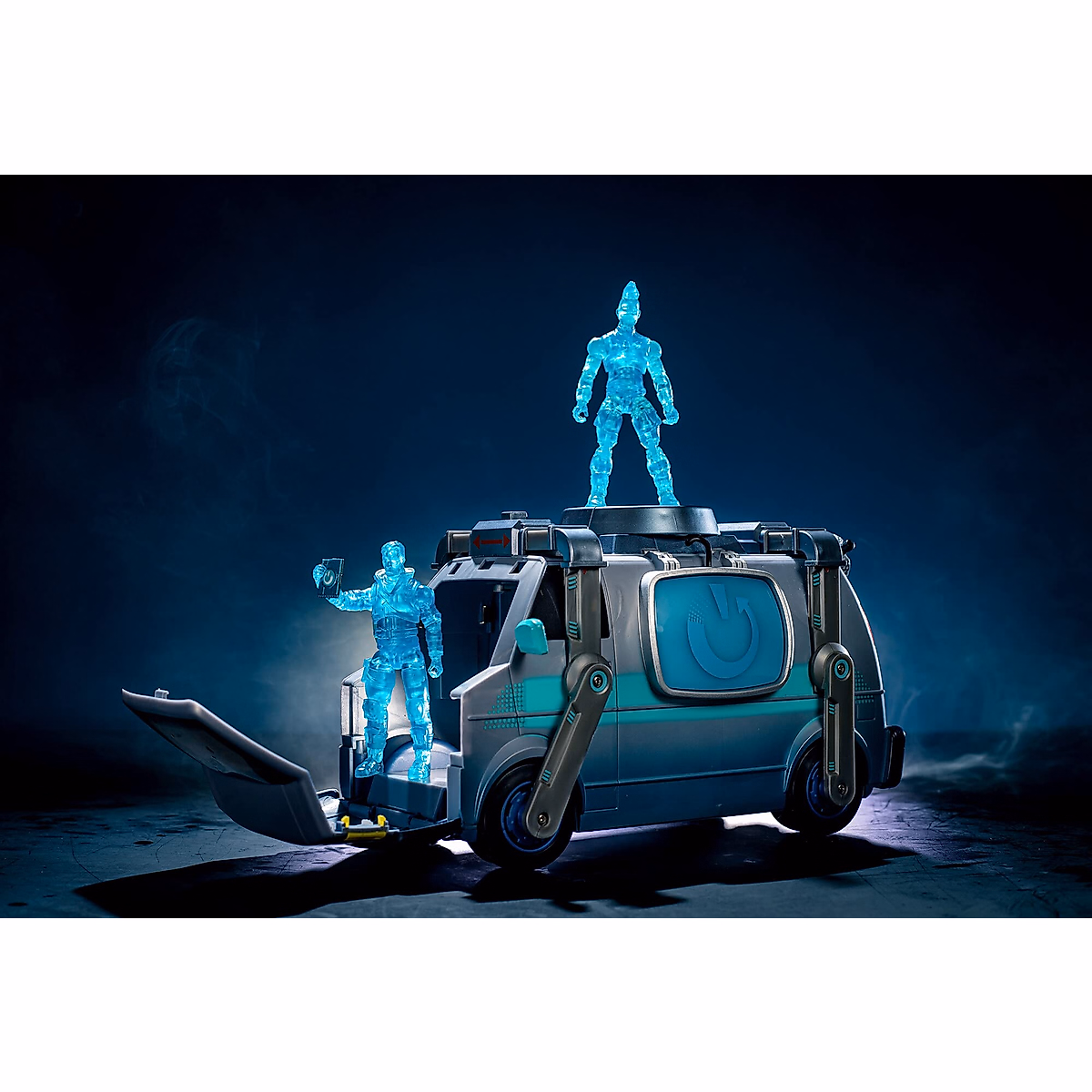FORTNITE Feature Deluxe Reboot Van, Electronic Vehicle with Two 4-inch Articulated Reboot Drift (Stage 1) and Recruit Jonesy Figures, and Accessory - Amazon Exclusive