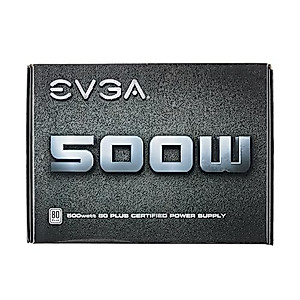EVGA 500 W1, 80+ WHITE 500W Power Supply( 100-W1-0500-KR)