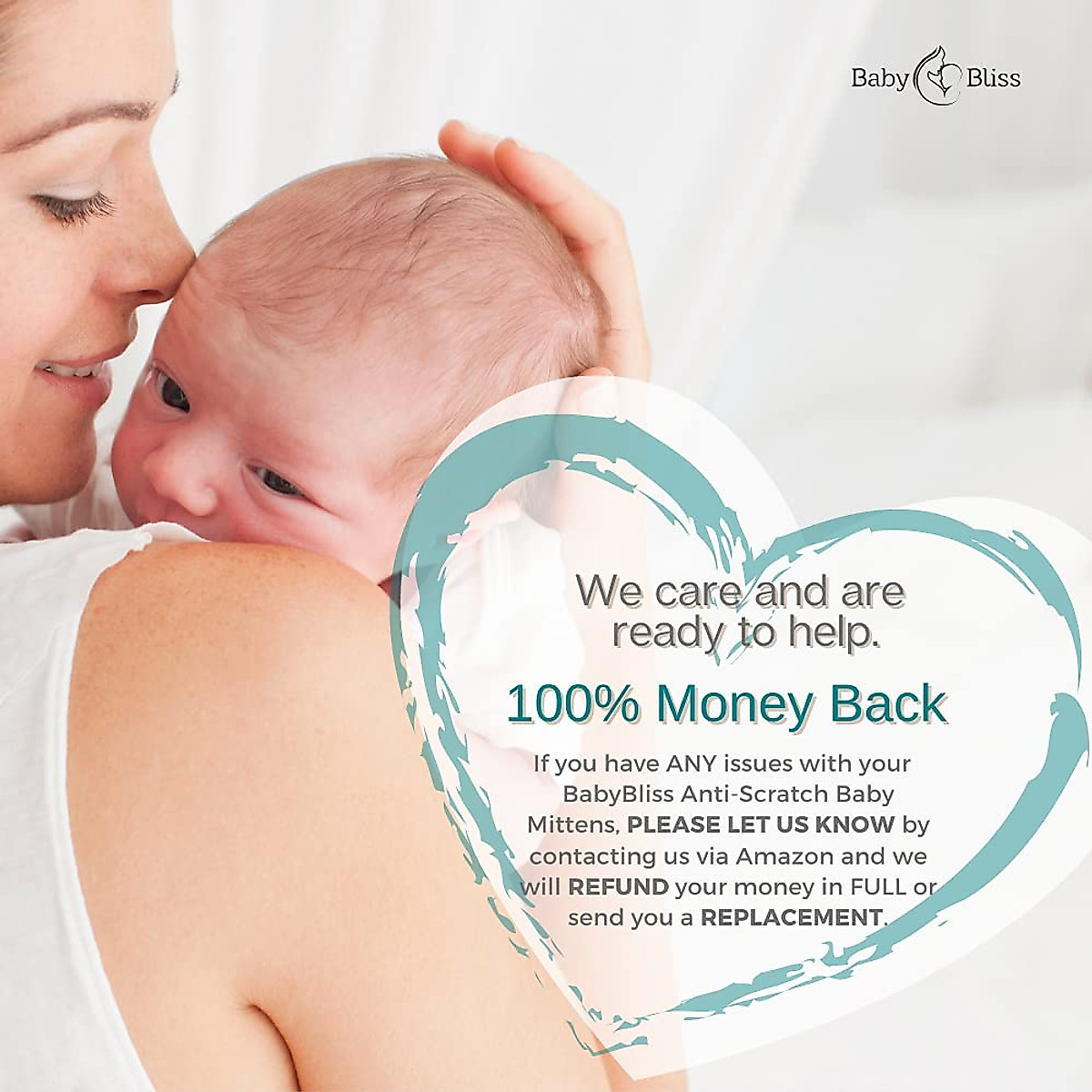 Anti-Scratch Baby Mittens - Pack of 7 Unisex Newborn Mitts - No Scratch Gloves for Boys and Girls - Cotton Gloves for Infants 0-6 Months Old with Laundry Bag (Large - for 3-6 Months)