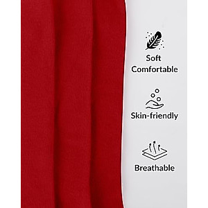 Witwot 3 Pairs Girls Knee High Socks Kids School Uniform Socks Red 6-8 Years