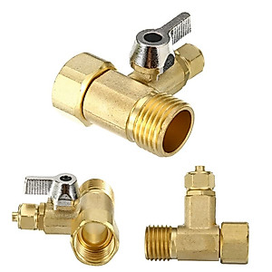 Brass Feed Ball Valve Water Filter Adapter Tee Connector Faucet Reverse Osmosis System for Home Water Taps Faucet