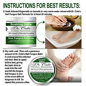 Dr. Cole’s Organic Herbal Nail Fungus Balm - May Assist with Repairing Thick, Cracked or Flakey Fingernails and Toenails
