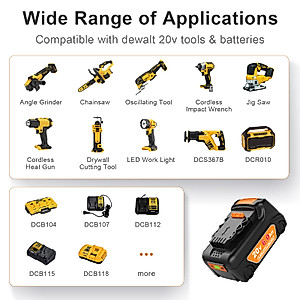 TeenPower 4Pack 20V 6.0Ah Battery Replacement for Dewalt 20v Max Battery