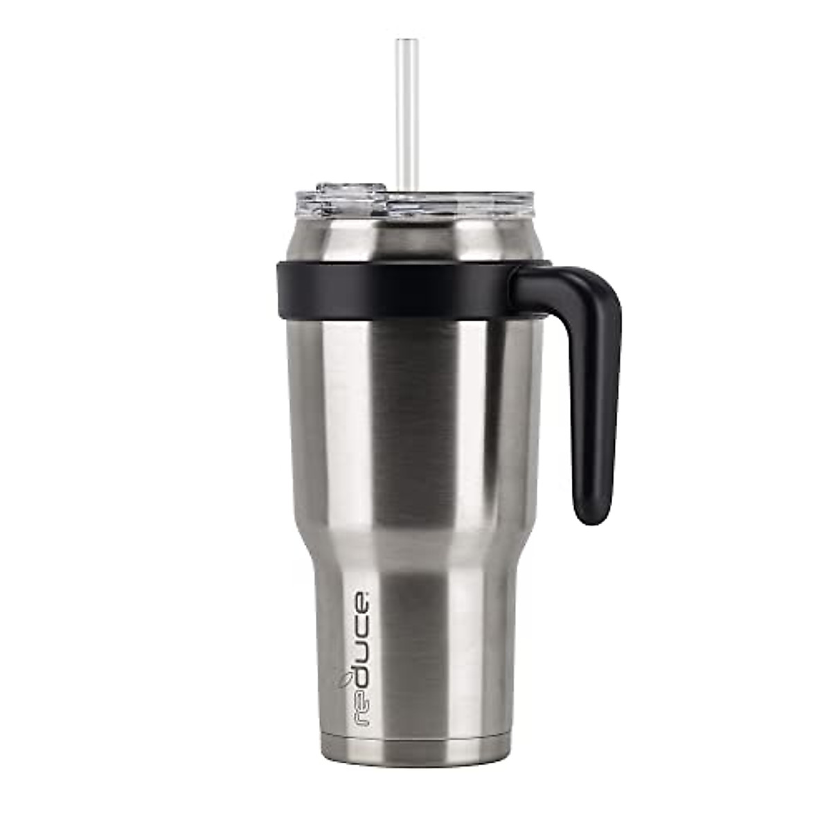 Reduce 40 oz Tumbler with Handle and Straw, Stainless Steel with Sip-It-Your-Way Lid - Keeps Drinks Cold up to 34 Hours - Sweat Proof, Dishwasher Safe, BPA Free - Stainless Steel Mug