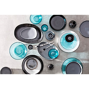 Fortessa Los Cabos Glass Dinnerware Collection, Salad Plate (Set of 4), 8 Inch, Cobalt