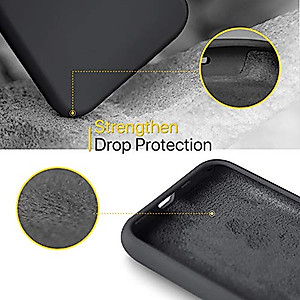 Miracase Liquid Silicone Case Compatible with iPhone 11 Pro 5.8 inch(2019), Gel Rubber Full Body Protection Shockproof Cover Case Drop Protection Case(Black)
