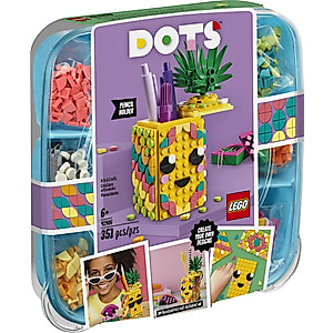 LEGO DOTS Pineapple Pencil Holder 41906 DIY Craft Decorations Kit, A Fun Craft kit for Kids who Like Arts and Crafts Projects, That Also Makes a Great Holiday or Birthday Gift (351 Pieces)