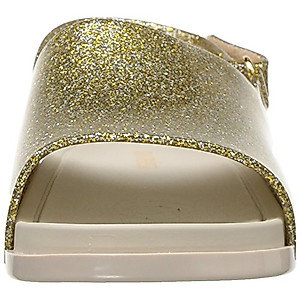 Mini Melissa Baby-Girl's Mini Beach Slide Sandal Flat, Gold Glitter, 9 M US Toddler