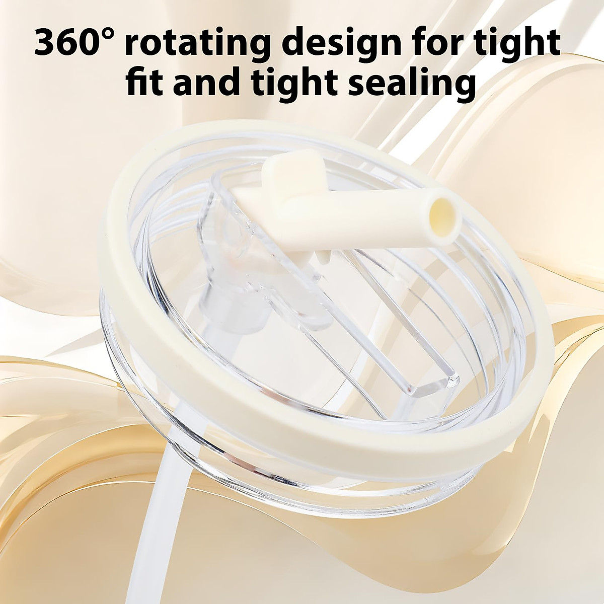 2PCS 40 oz Tumbler Flip Straw Lid Replacement fit for Quencher and Traveler,Spill Proof Splash Resistant Tumbler Lids,Reusable Tumbler Cover for flip straw lid