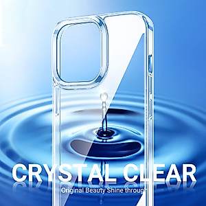 TORRAS for iPhone 13 Case/iPhone 14 Case Clear, Never Yellow, Military Grade Drop Tested, Protective Slim Thin Case for iPhone 13 Phone Case/iPhone 14 Phone Case, 6.1", Crystal Clear