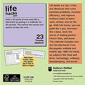 Life Hacks 2021 Day-to-Day Calendar