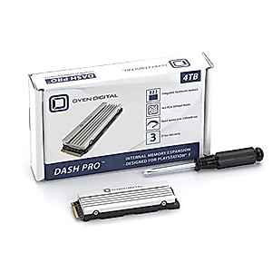 Oyen Digital Dash Pro 4TB NVMe PCIe TLC NAND SSD with Heatsink, Compatible with Sony PS5 Internal M.2 Slot