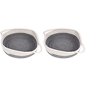 Cabilock 2pcs Hand Kids Vanity Toys Woven Jewelry Handle Rope Toy Desktop Keys for Container Clothes Laundry Makeup Tray Nursery Organizer with Snacks Basket Bins Fruits Home Xxcm Sewing