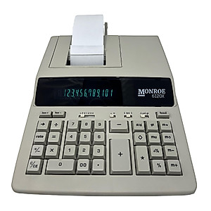 Monroe Systems for Business 6120X Genuine Monroe 12-Digit Print/Display Business Medium-Duty Calculator, Ivory
