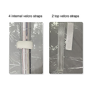 IndigoTempest9 Clear Vinyl Waterproof Shelf Cover for Wire Shelving - 48" W x 18" D x 72" H - with Zipper Closure - Protects from Dust and Debris - Only Cover