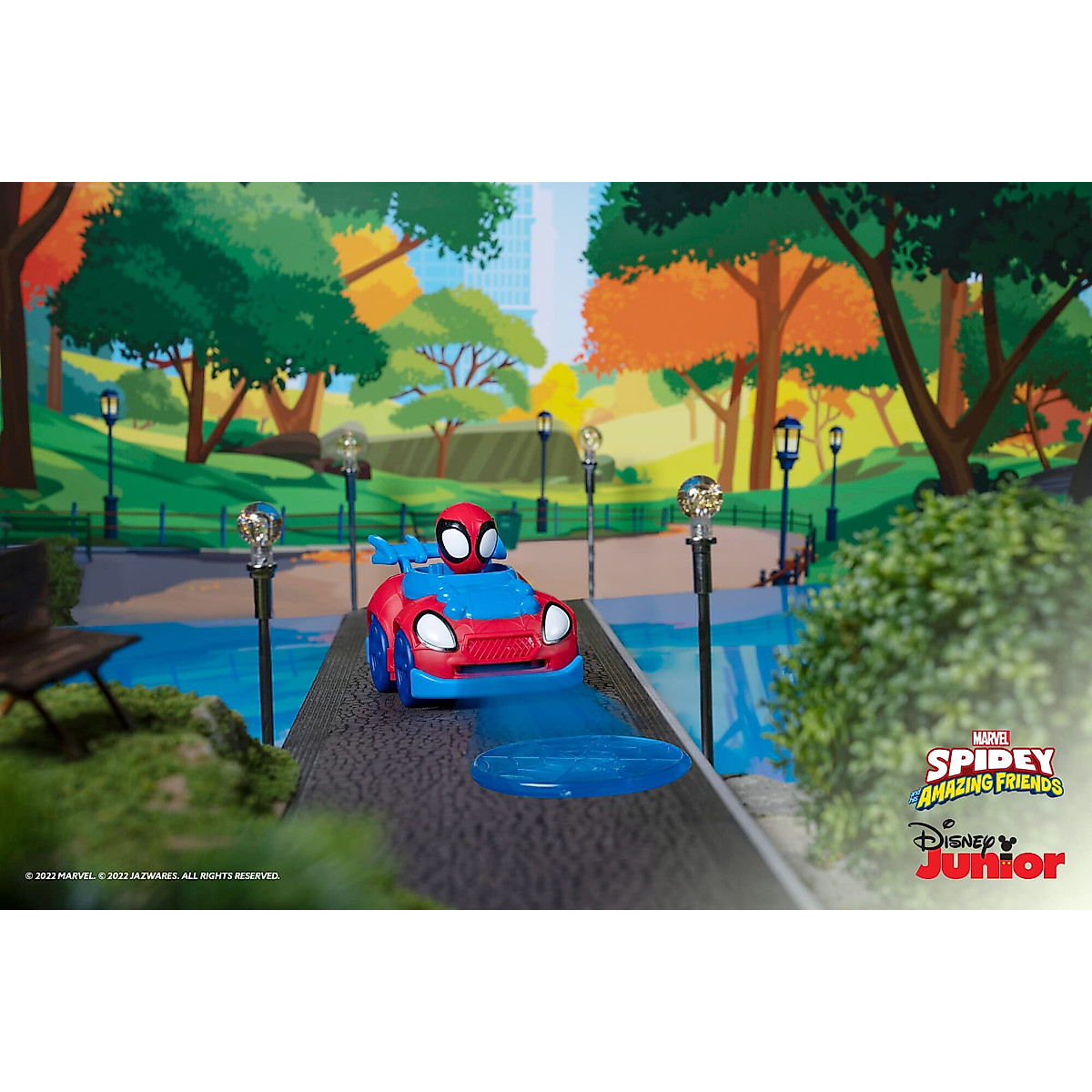 Marvel Spidey and his Amazing Friends Little Vehicle 2-Pack - 5” Disc Dashers Featuring Spidey Vs Green Goblin - Amazon Exclusive