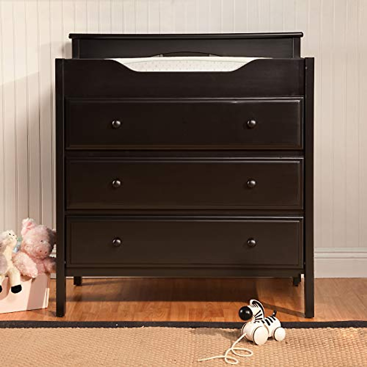 DaVinci Jayden 3-Drawer Changer Dresser in Ebony, Greenguard Gold Certified
