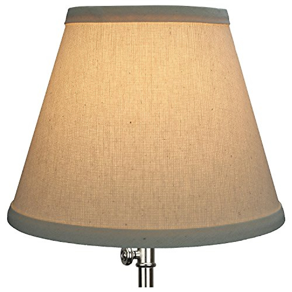FenchelShades.com Lampshade 5" Top Diameter x 9" Bottom Diameter x 7" Slant Height with Clip-On Attachment for Standard Edison-Style Lightbulb (Linen Beige Homespun)