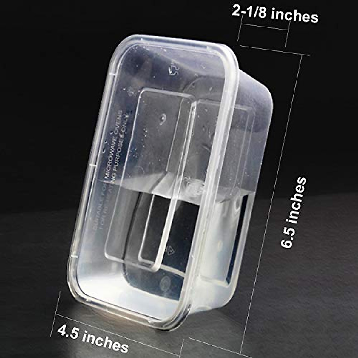 Tosnail 50 Pack 25 oz. Plastic Food Storage Containers with Lids Meal Prep Containers - Clear