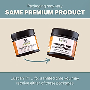 Four Leaf Rover: Turkey Tail Mushroom Extract - Critical Immune Support and Prebiotic for Dogs - 15 to 120 Day Supply, Depending on Dog’s Weight - Rich in Beta-Glucans - Vet Formulated