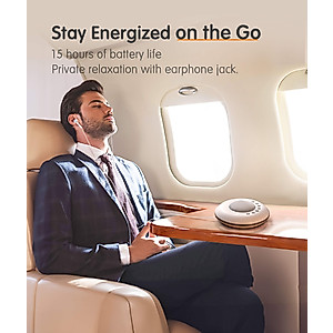 FamiSym White Noise Sound Machine,28 Soothing Natural Sounds 32 Level Volume 3 Timer Memory Function,Rechargeable Battery,Sleep Sound Machine for Baby Kids Adults