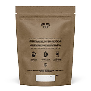 Real Good Coffee Company - Whole Bean Coffee - Organic Dark Roast Coffee Beans - 2 Pound Bag - 100% Whole Arabica Beans - Grind at Home, Brew How You Like