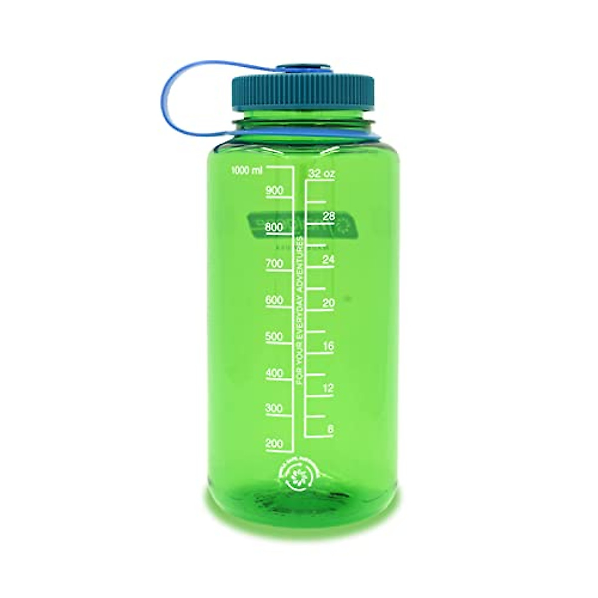 Nalgene Sustain Tritan BPA-Free Water Bottle Made with Material Derived from 50% Plastic Waste, 32 OZ, Wide Mouth, Parrott Green