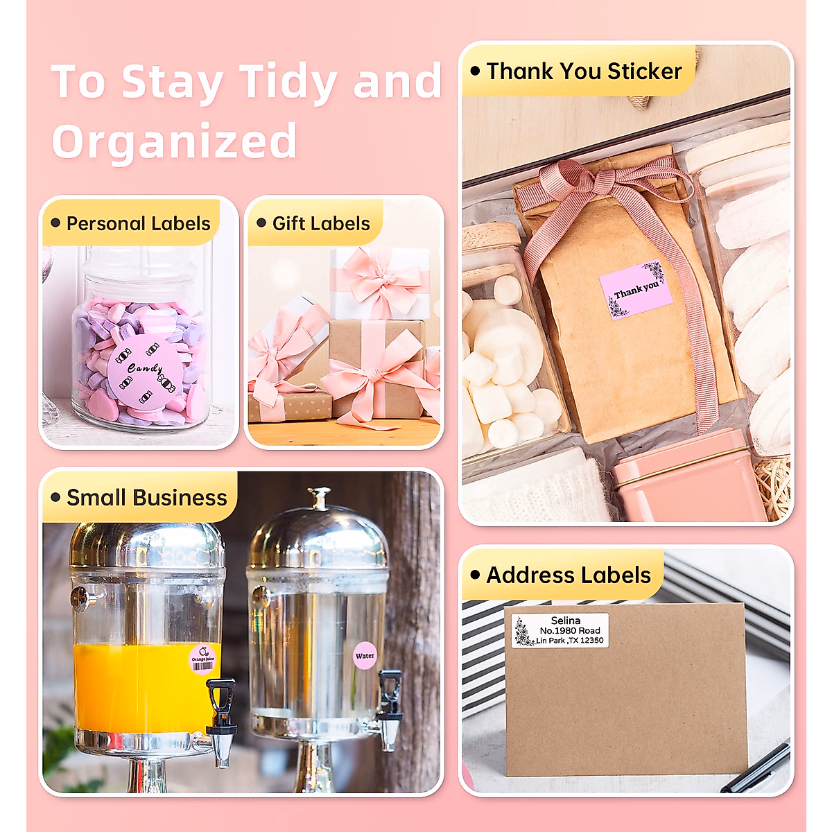 M220 Label Maker, Phomemo Label Printer, 3 Inch Bluetooth Thermal Sticker Maker Machine for Home,Office,School,Barcode Printer for Address,Mailing,Box,Cup,Compatible with Phone & PC,with 3 Rolls Label