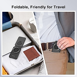 KIXUNY 3 in 1 Wireless Charging Station for Magsafe Charger Stand, Wireless Charger 3 in 1, Foldable Travel Charger 3 in 1 for iPhone15/14/13/12 and Apple Watch/AirPods/(Adapter Included)