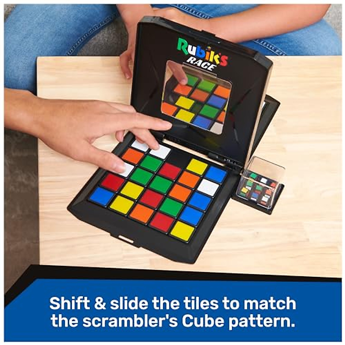 Rubik’s Race, Classic Fast-Paced Strategy Sequence Brain Teaser Travel Board Game Two-Player Speed Solving Face-Off for Adults & Kids Ages 7 and up