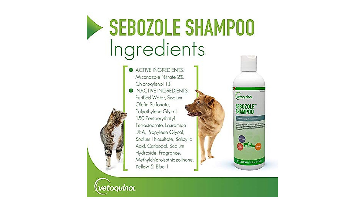 Vetoquinol Sebozole Pet Shampoo for Skin Relief - 16oz