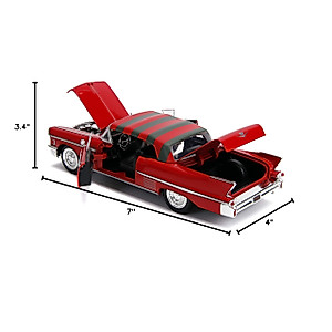Jada Toys 1:24 Nightmare - '57 Cadillac W/Figure, Red, Standard, 26066