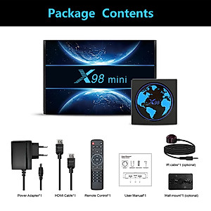 Android 11.0 TV Box, X98 Mini Amlogic S905W2 TV Box 4GB RAM 32GB ROM Support AV1 WiFi BT4.2 4K HDR Box with Keyboard i8
