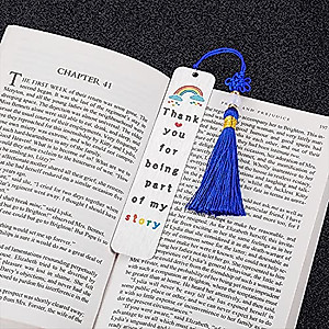 Thank You Gift Bookmark for Women Men Teacher Coworker Employee Appreciation Gift for Book Lover Colleague Birthday Graduation Christmas Metal Bookmark for Boys Girls Friends