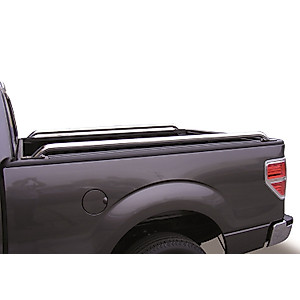Go Rhino 8127C 62.5 Inch Steel Stake Pocket Mount Truck Bed Side Bar Tie Down Rails, Chrome Finish